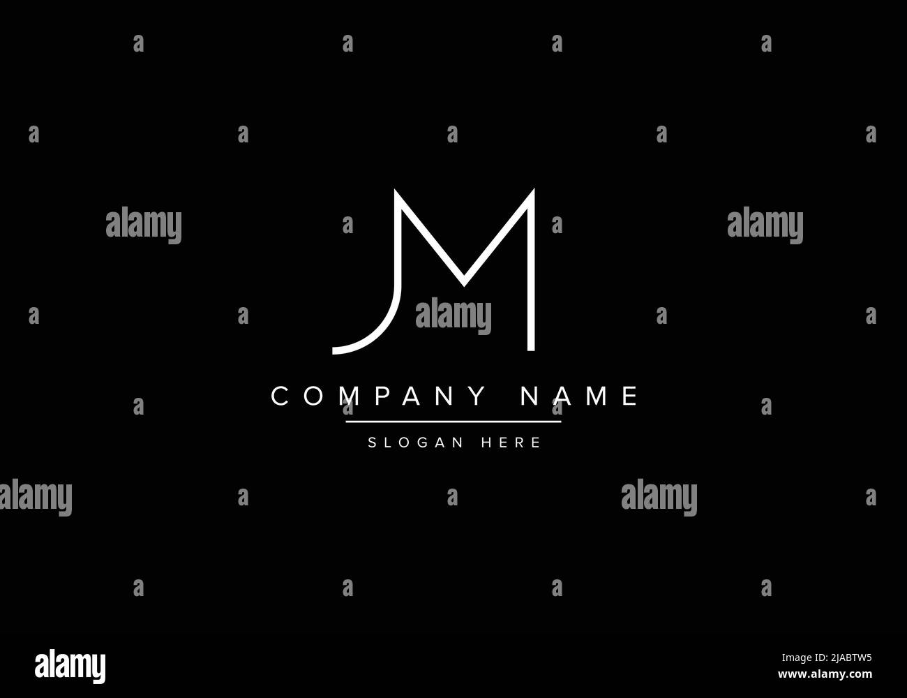 Creative minimal line art icon logo, JM monogram logo Stock Vector ...