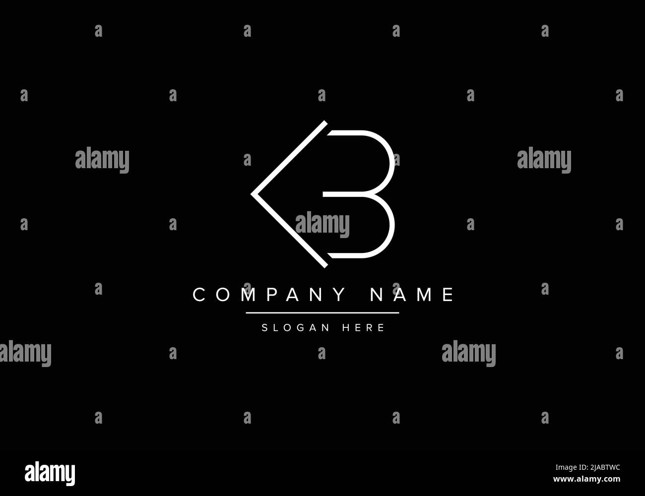 Creative minimal line art icon logo, KB monogram logo Stock Vector ...