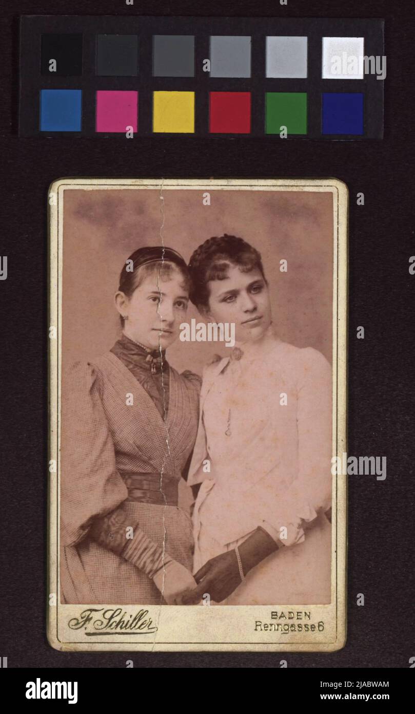 Margarethe Makart, daughter of Hans Makart, with her friend Bella Mayer ...