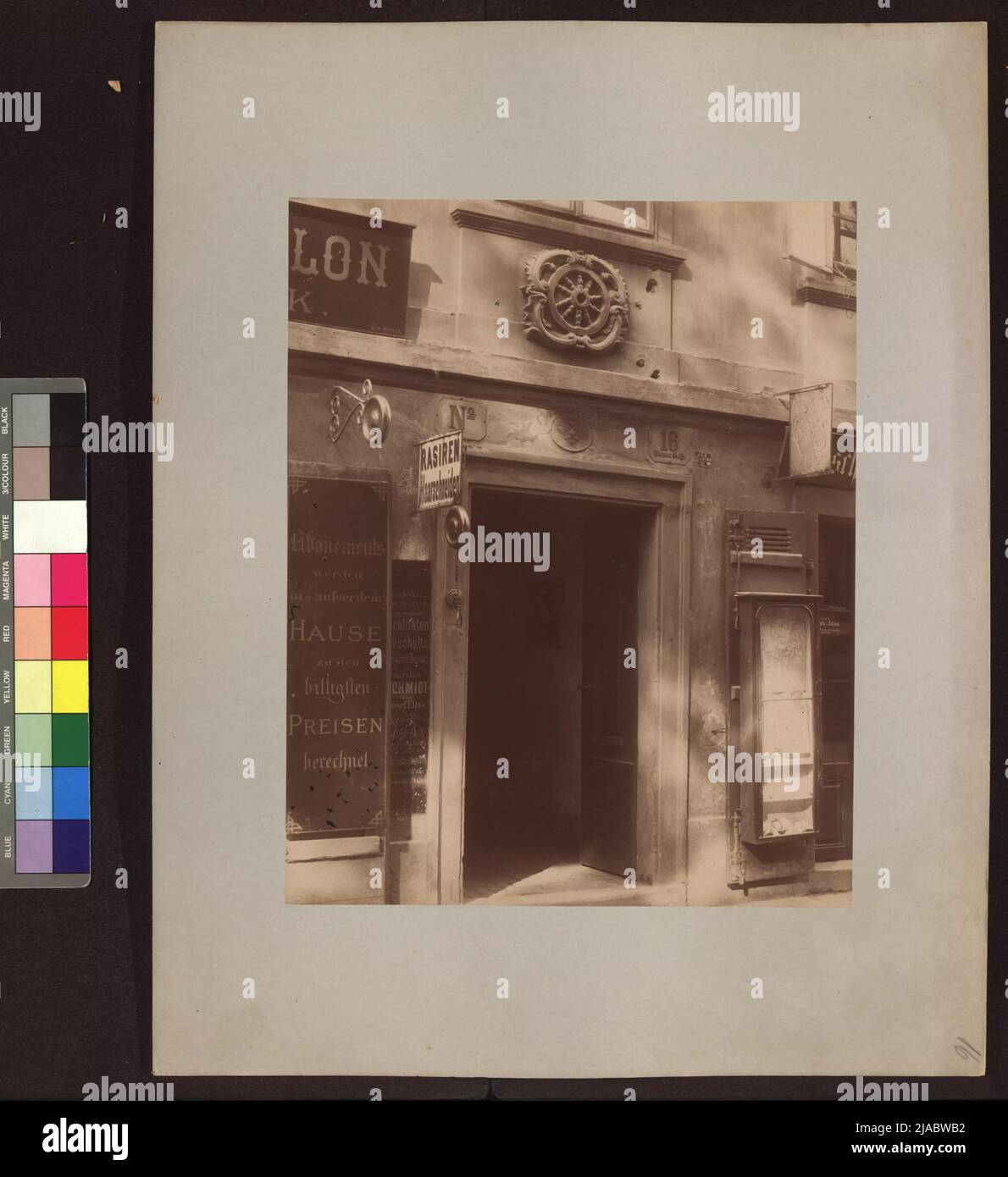 1., Riemergasse 16 - "Zum Black Radel" - portal with house signs ...