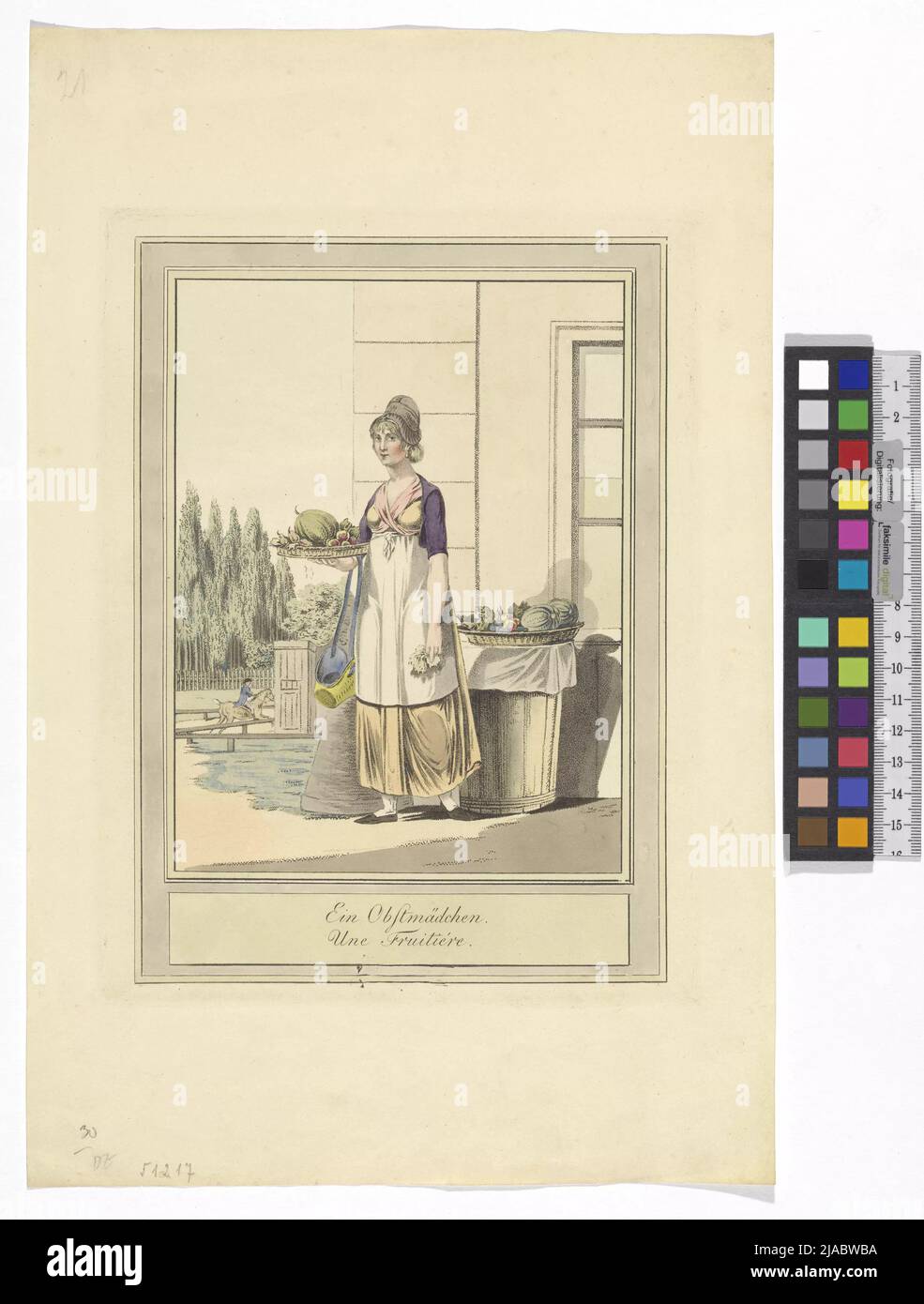 Series "Wiener Costume" ["Wiener Kostüme"]: "An orchard. / Une ...