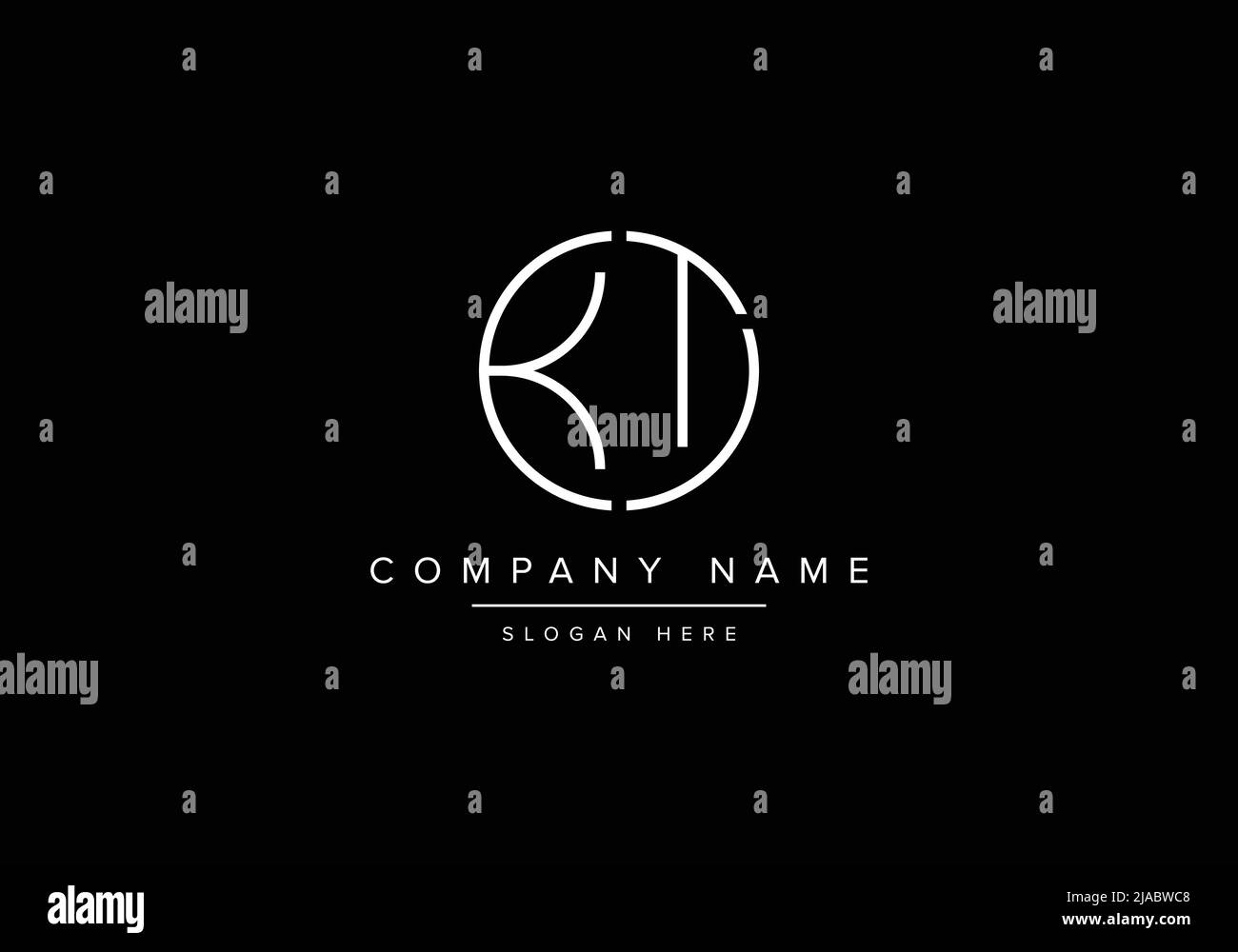 Creative minimal line art icon logo, KT monogram logo Stock Vector ...