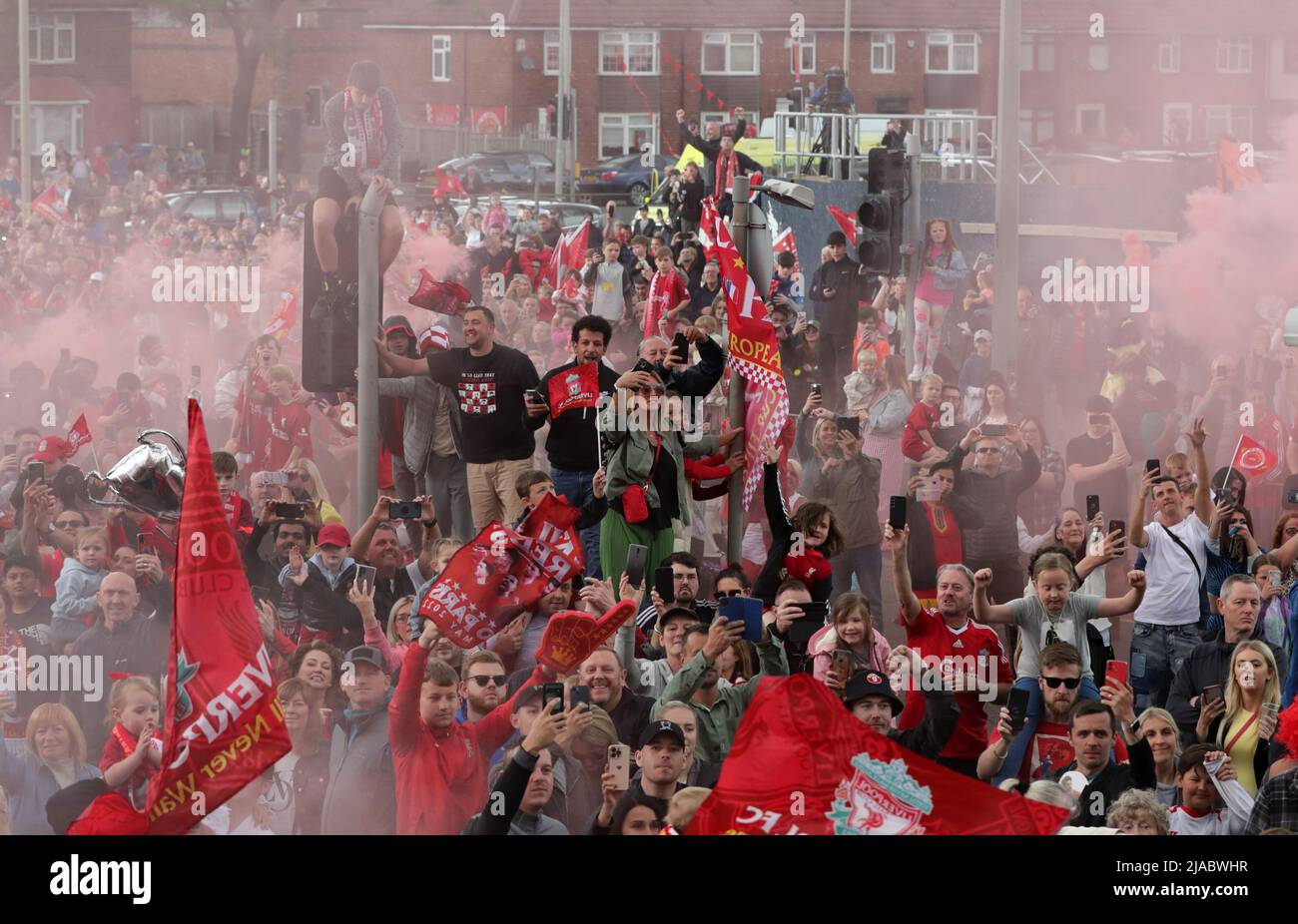 Liverpool, Merseyside, UK. 29th May, 2022. Liverpool FC 2021-22 Victory ...