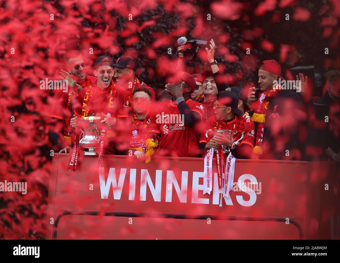 Fa cup bus parade hi-res stock photography and images - Alamy
