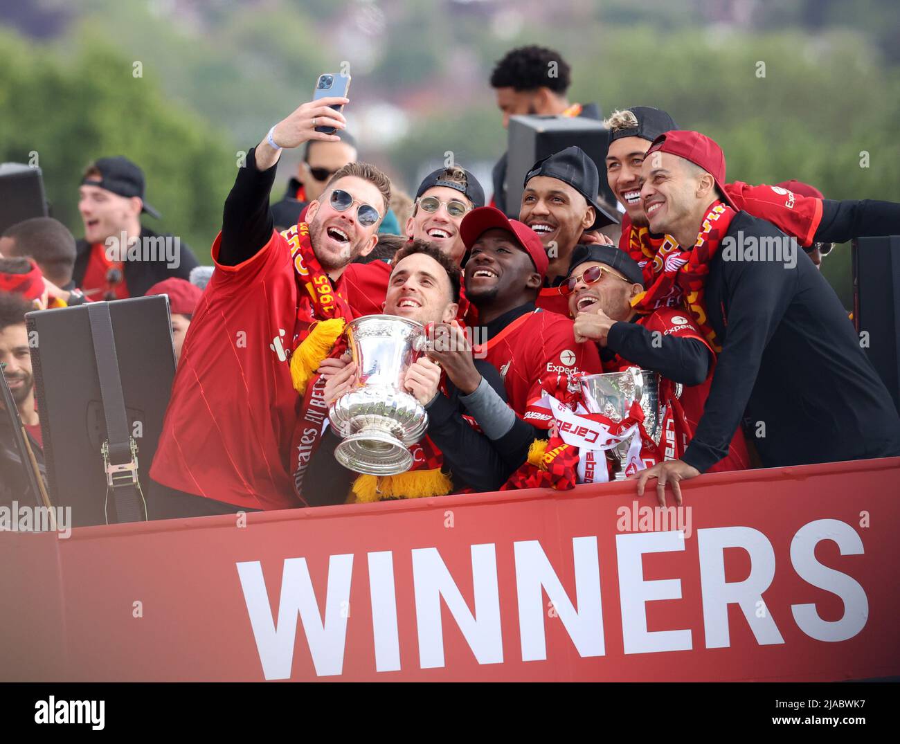 Liverpool, Merseyside, UK. 29th May, 2022. Liverpool FC 2021-22 Victory ...