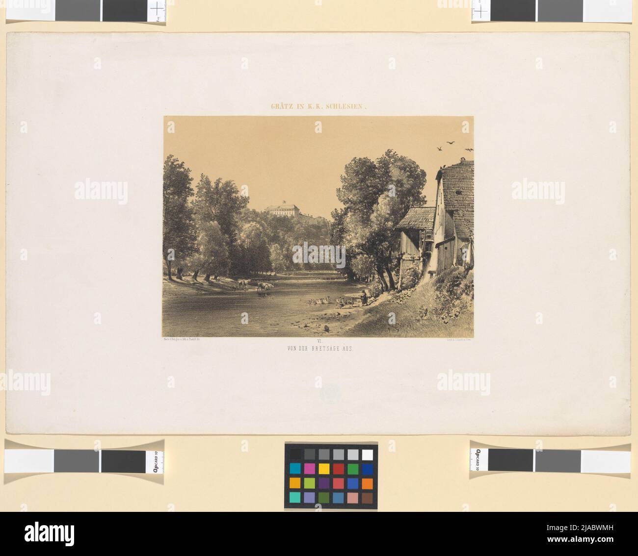 Grätz in Silesia: from the bread saw. Rudolf von Alt (1812-1905 ...