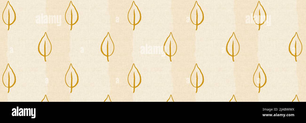 Gender neutral foliage leaf seamless raster border. Simple whimsical 2 ...