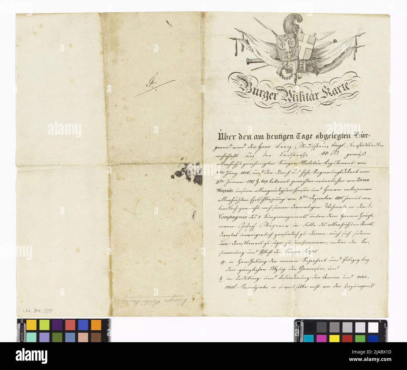 Citizens' military map of the bourgeois priority band Franz ...