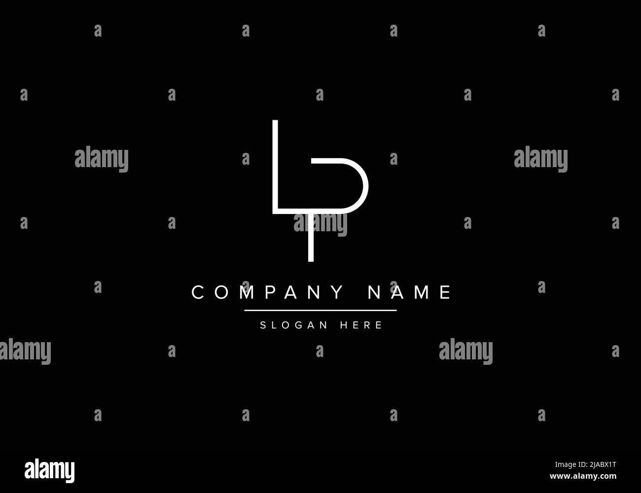 Creative minimal line art icon logo, LP monogram logo Stock Vector ...