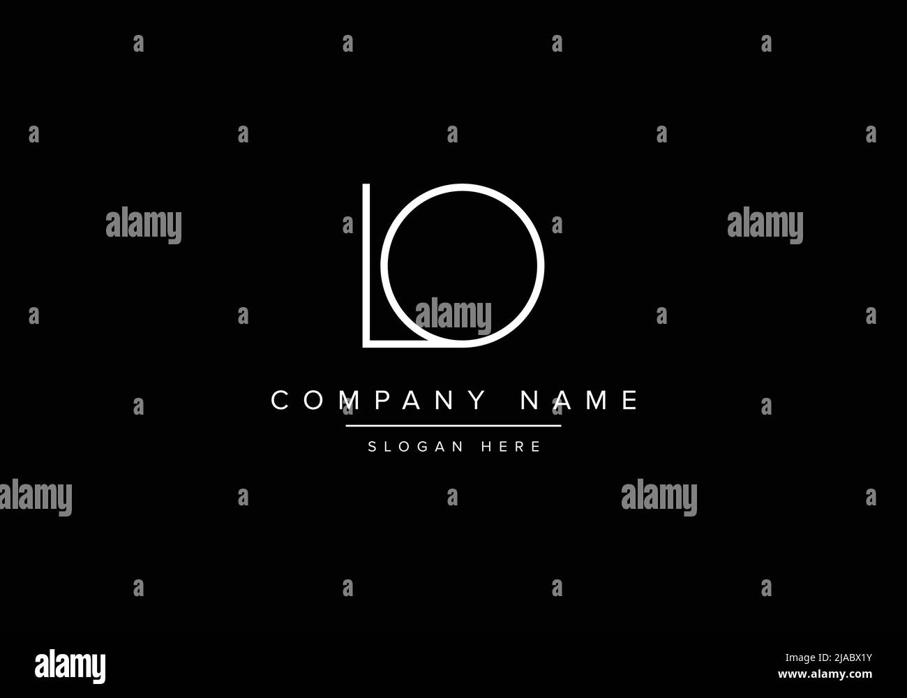 Creative minimal line art icon logo, LO monogram logo Stock Vector ...