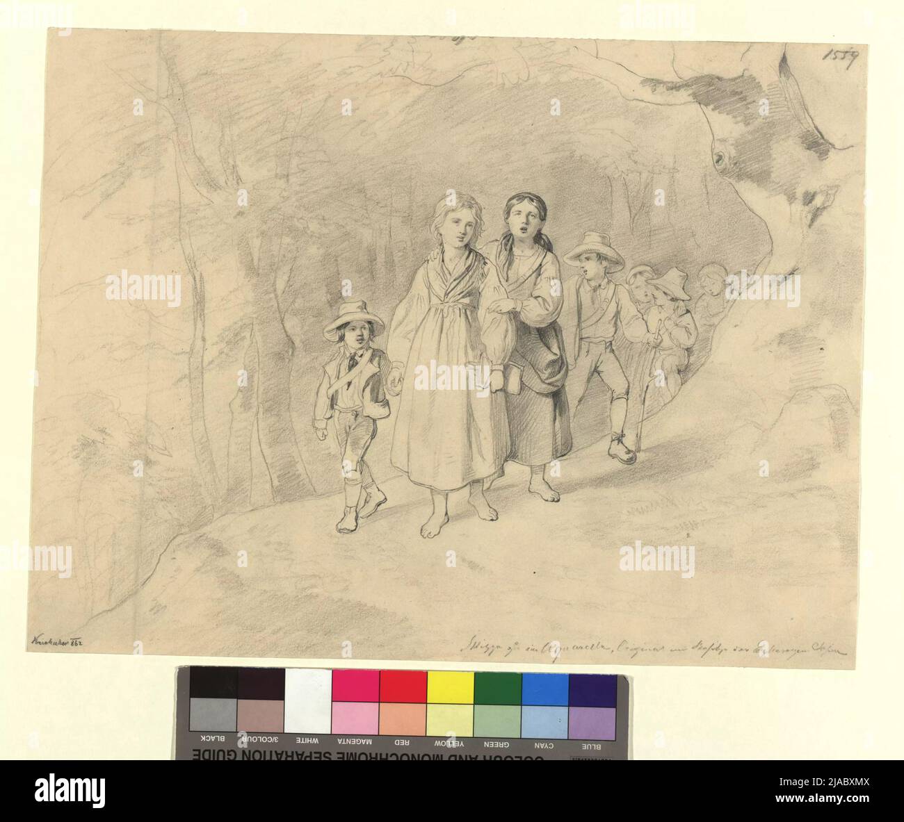 Sketch for (...) watercolors, original in the possession of the ...