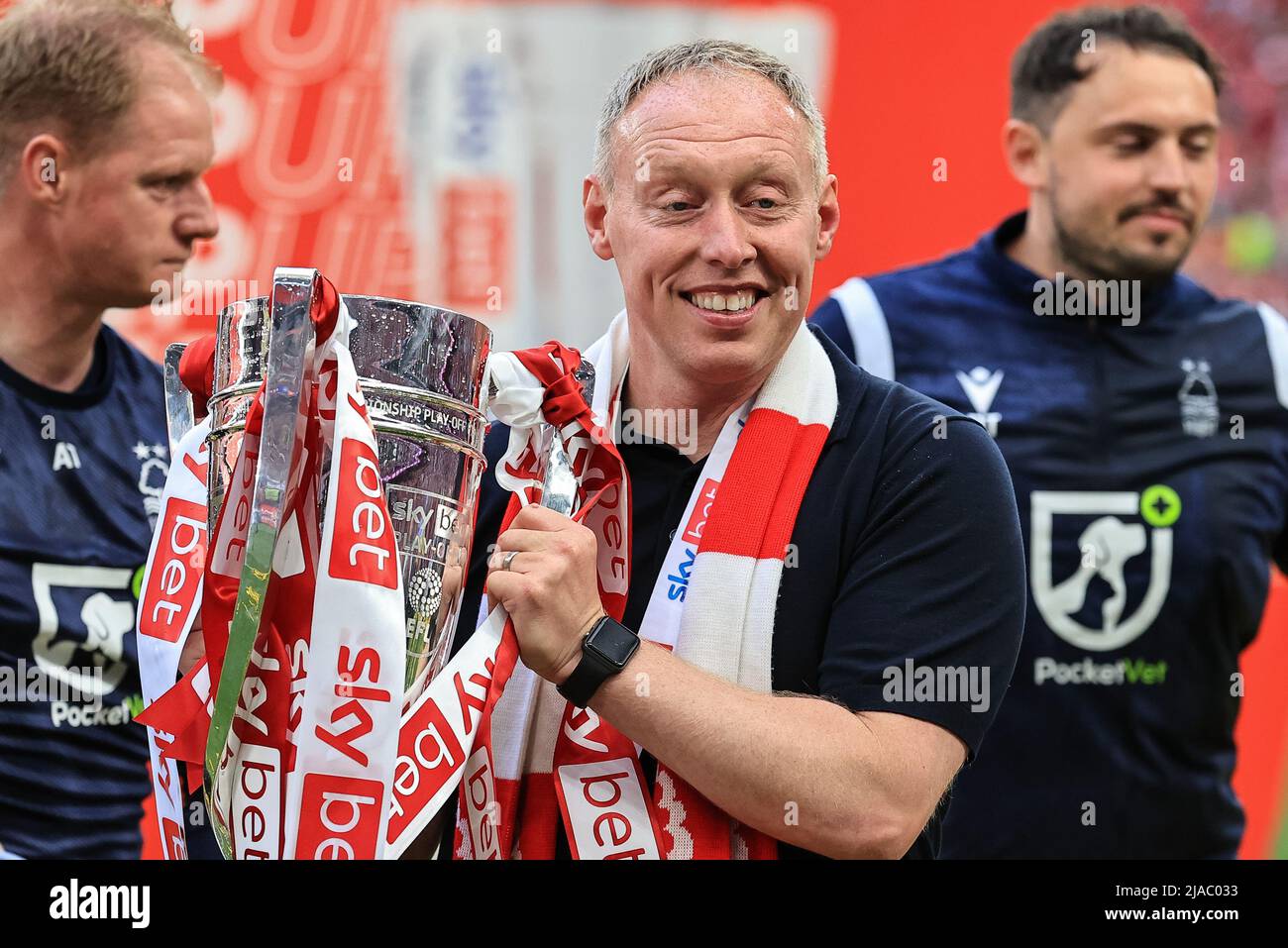 Steve Cooper manager of Nottingham Forest with the Sky Bet Championship ...