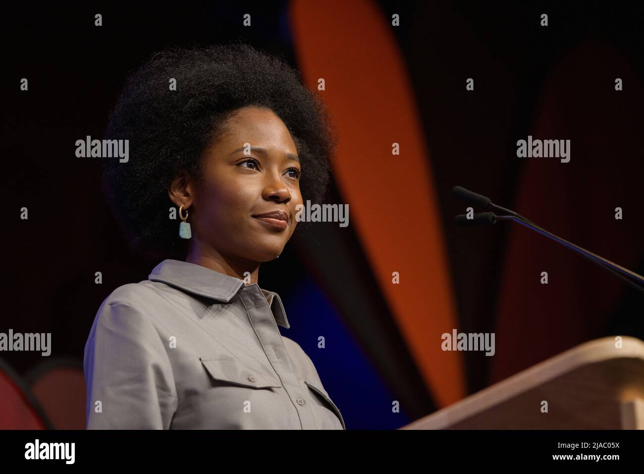 Hay-on-Wye, Wales, UK. 29th May, 2022. Inua Ellams, Theresa Lola ...