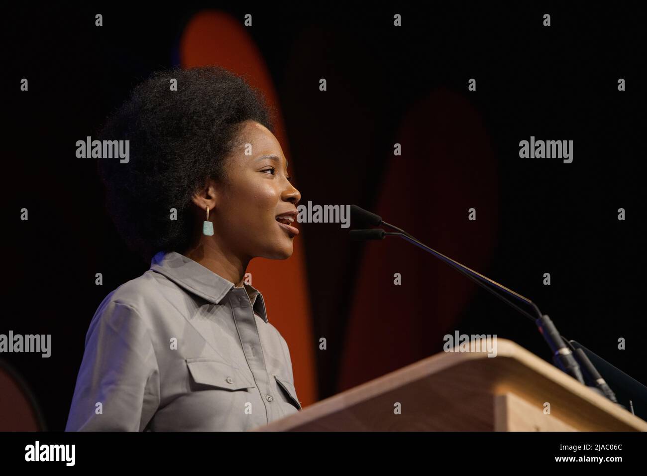 Hay-on-Wye, Wales, UK. 29th May, 2022. Inua Ellams, Theresa Lola ...