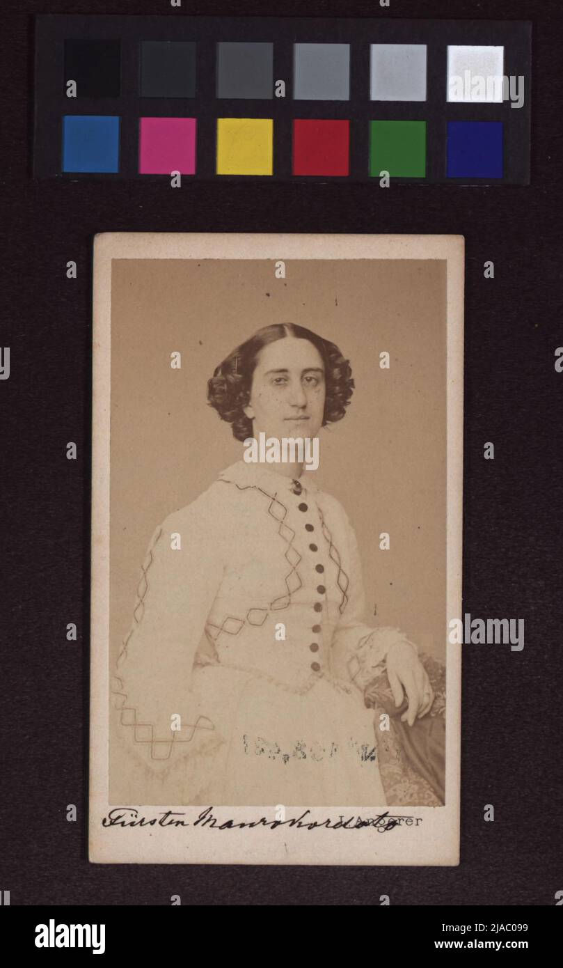 Princess Maurokordatos. Ludwig Angerer (1827-1879), photographer Stock ...