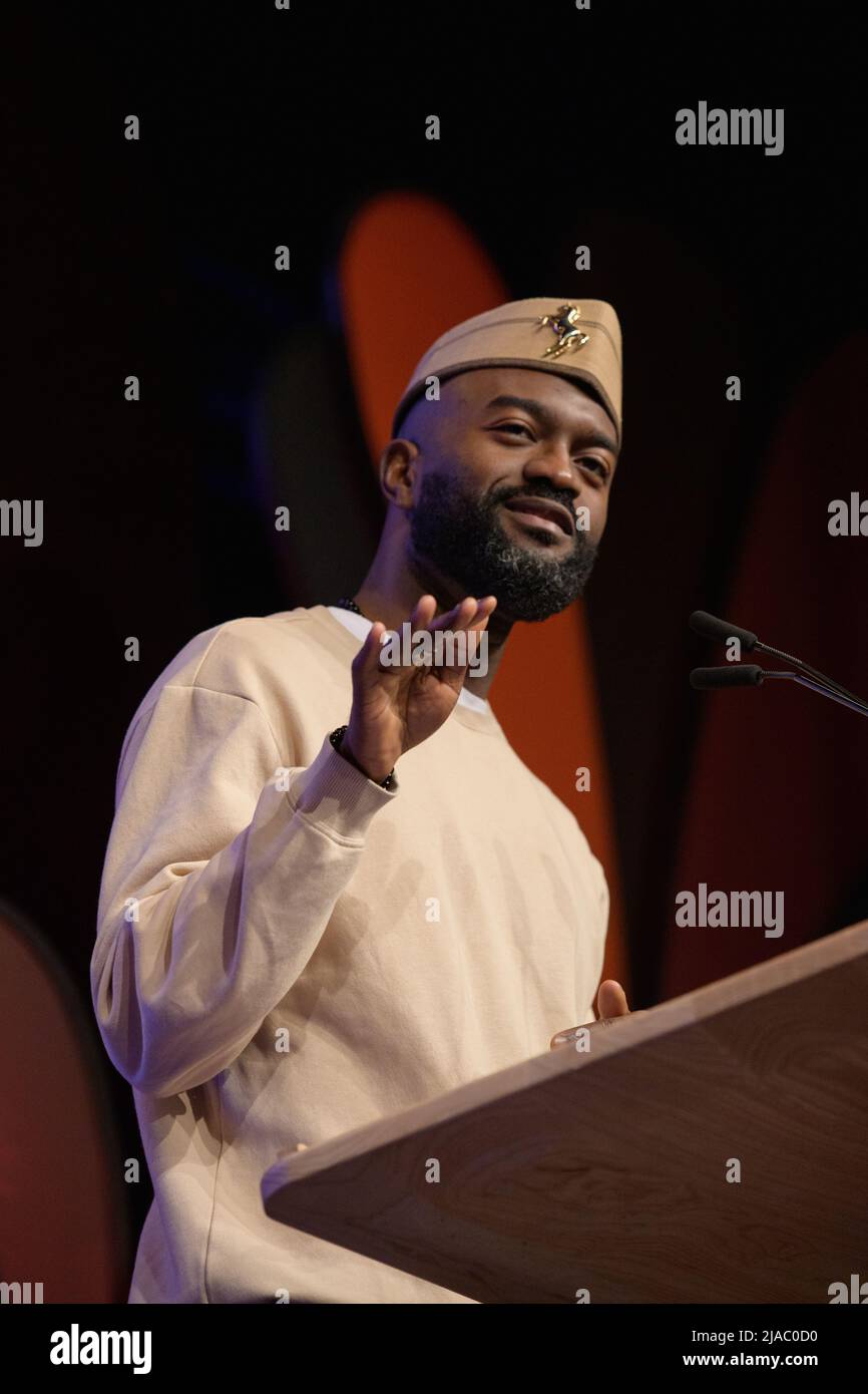 Hay-on-Wye, Wales, UK. 29th May, 2022. Inua Ellams, Theresa Lola ...