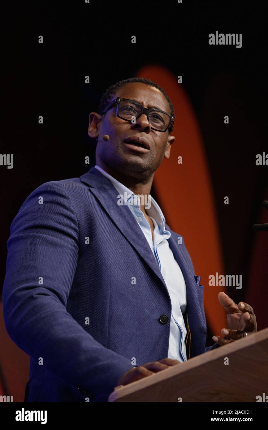 Hay-on-Wye, Wales, UK. 29th May, 2022. Inua Ellams, Theresa Lola ...