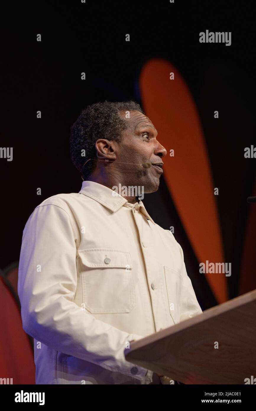 Hay-on-Wye, Wales, UK. 29th May, 2022. Inua Ellams, Theresa Lola ...