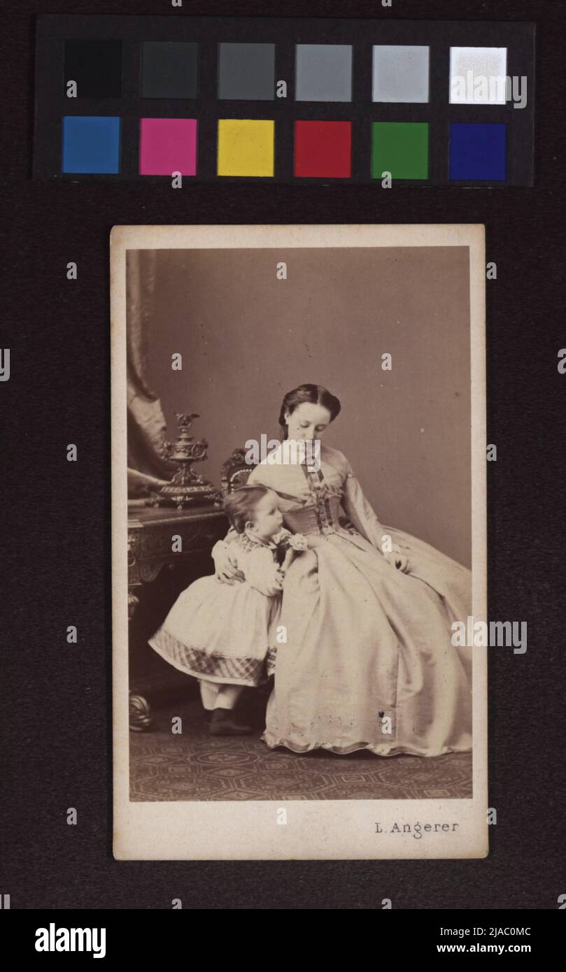 Mecséry de Tsóor with the first child. Ludwig Angerer (1827-1879 ...