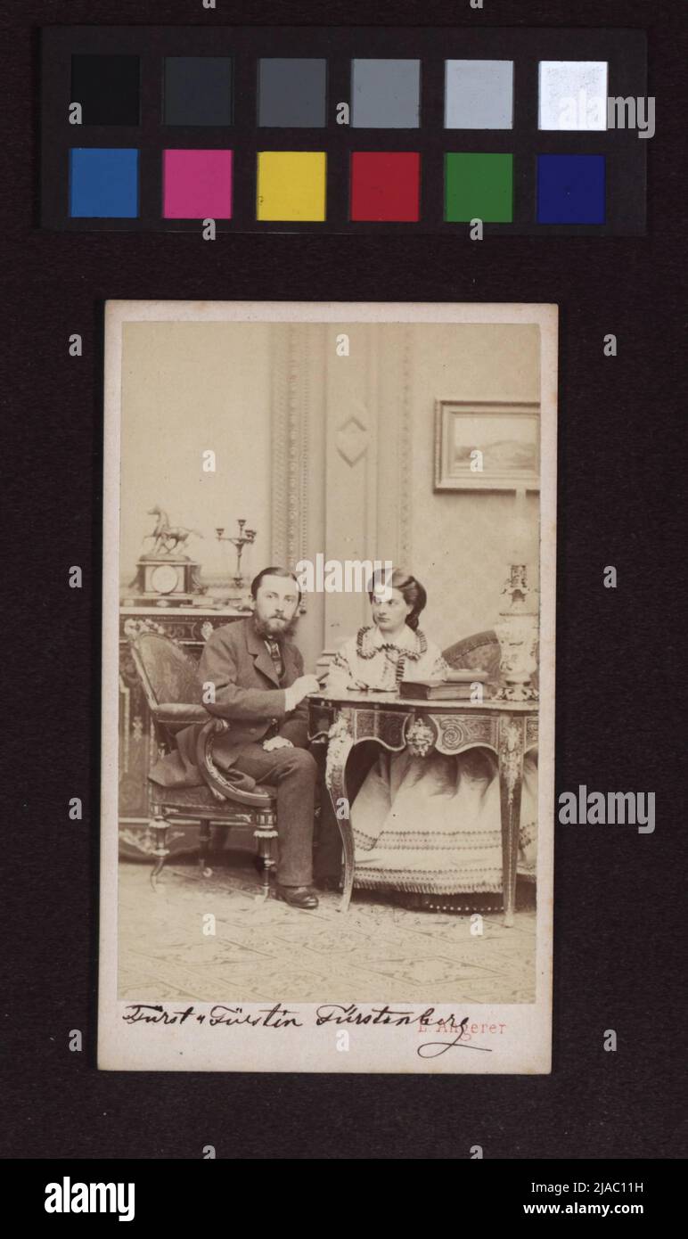 Prince Maximilian Egon I. zu Fürstenberg (1822-1873) and his wife ...