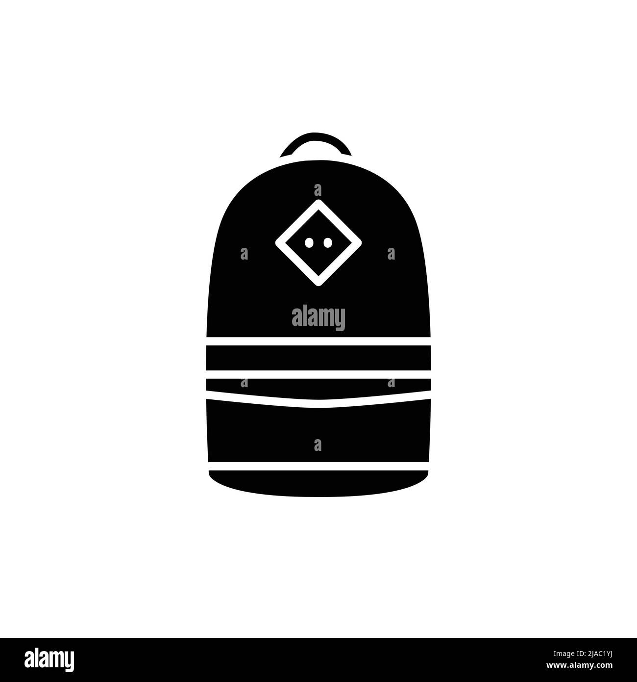 Backpack line color icon. Isolated vector element. Outline pictogram ...
