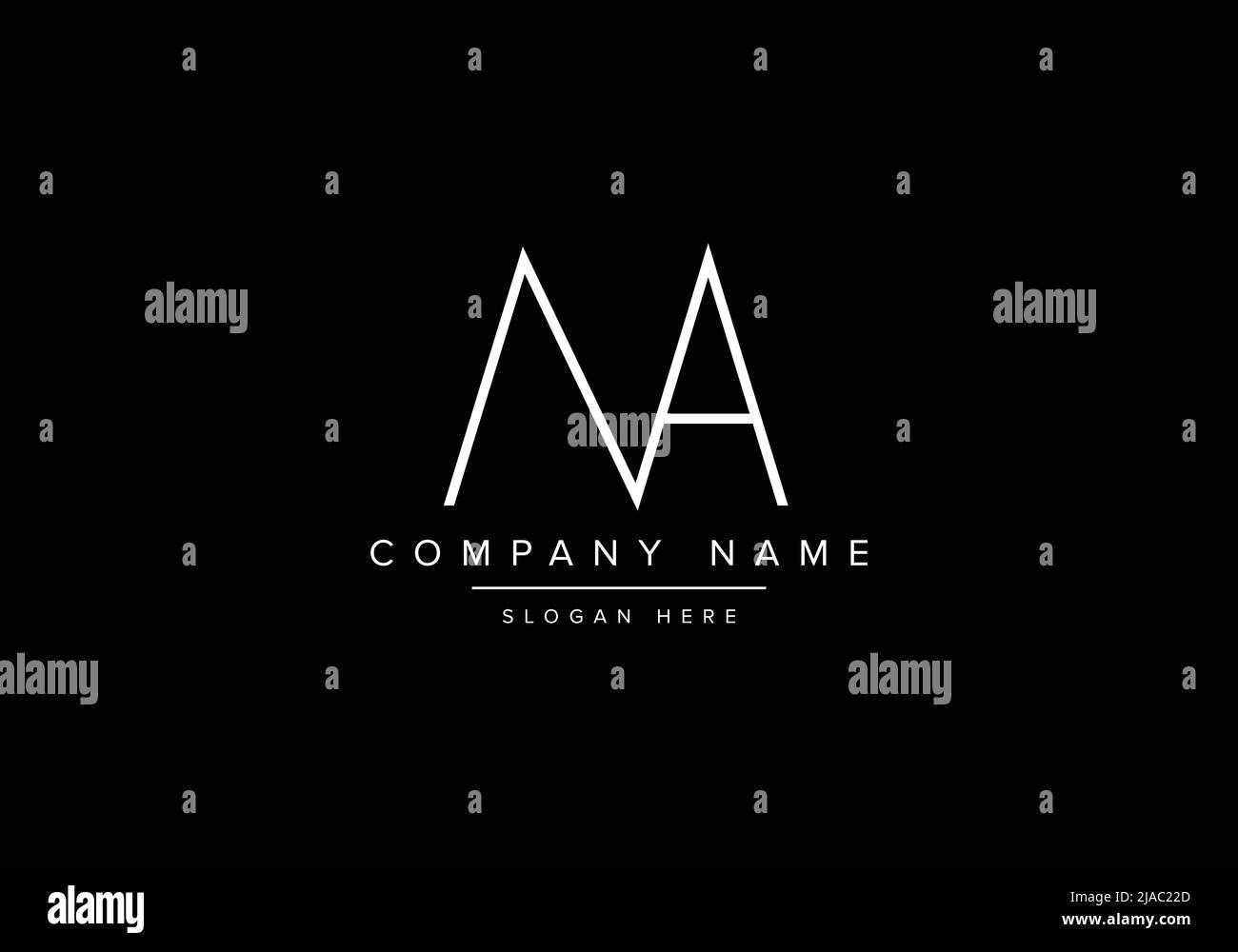 Creative minimal line art icon logo, NA monogram logo Stock Vector ...