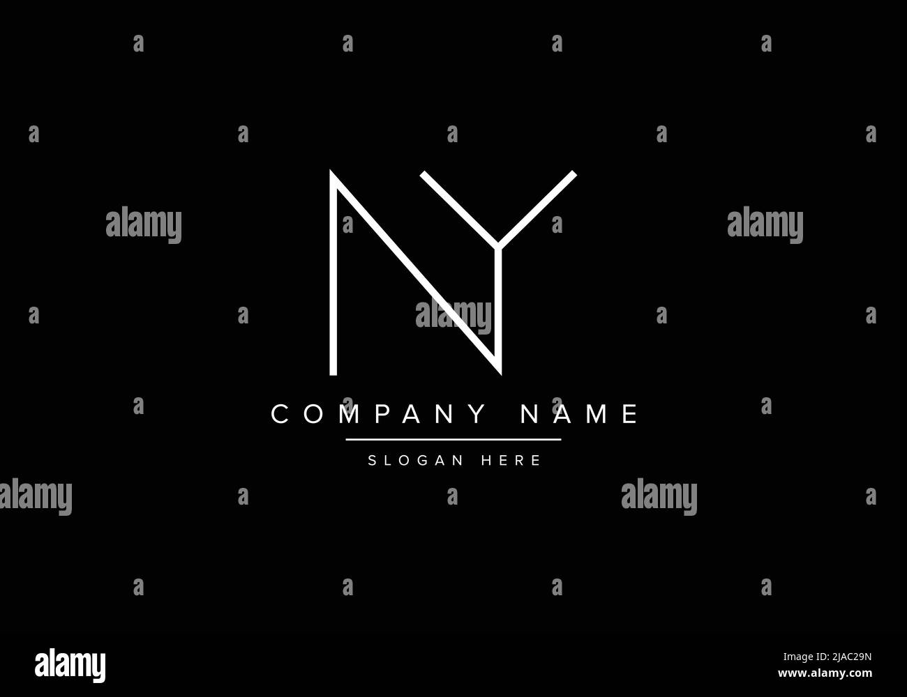 Creative minimal line art icon logo, NY monogram logo Stock Vector ... Creative minimal line art icon logo, NY monogram logo Stock Vector ...