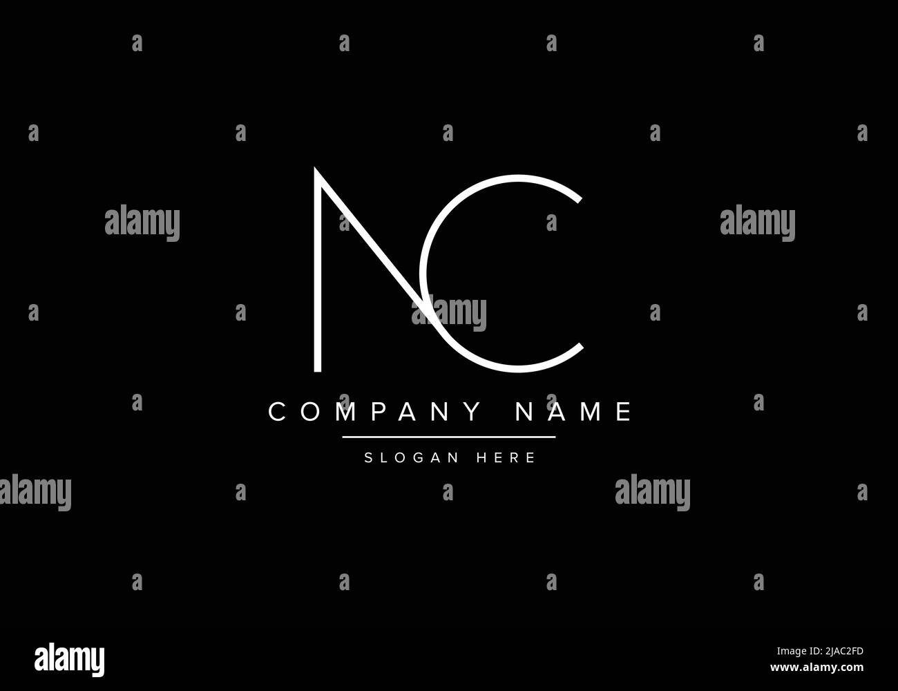 Creative minimal line art icon logo, NC monogram logo Stock Vector ... Creative minimal line art icon logo, NC monogram logo Stock Vector ...
