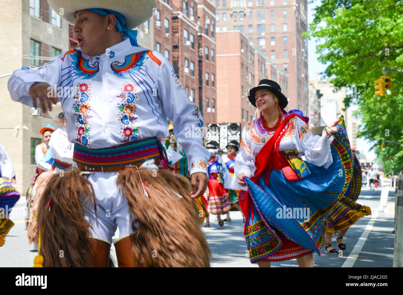 Participants march way up Central Park West in New York City during the ...