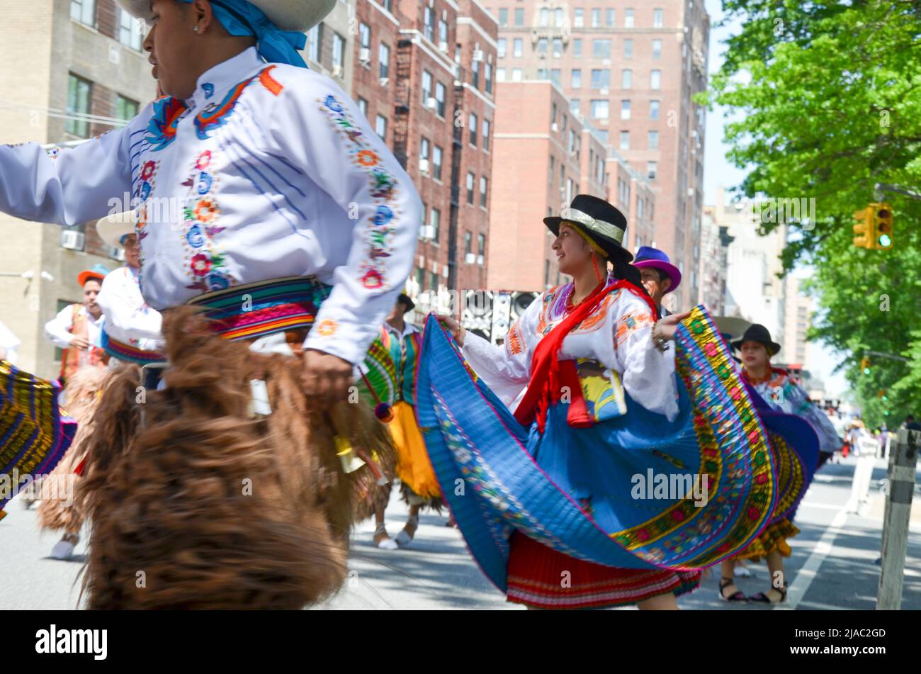Participants march way up Central Park West in New York City during the ...