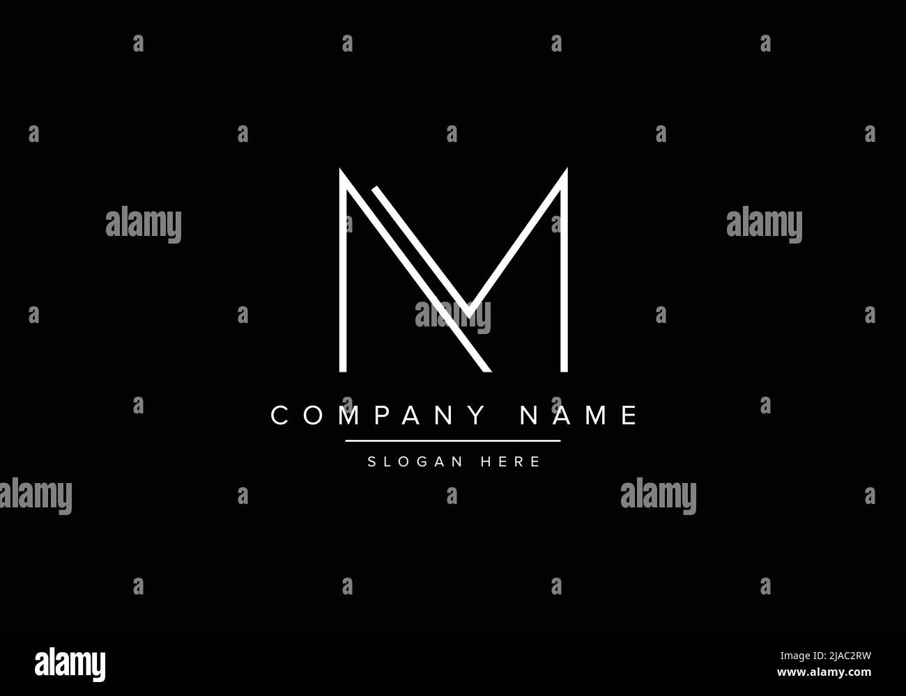 Creative minimal line art icon logo, AM monogram logo Stock Vector ...