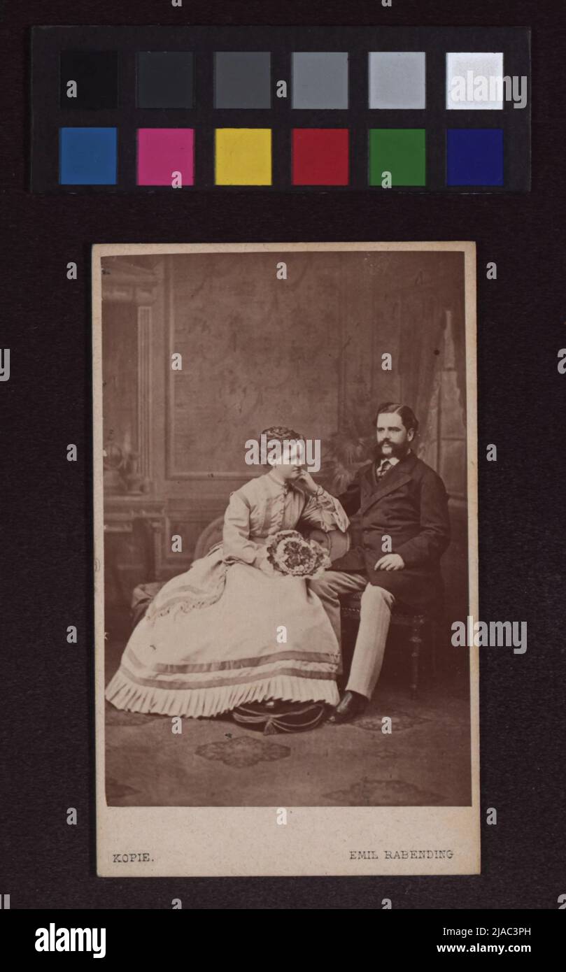 Prince Lobkowitz and wife. Emil Ronging (1823-1886), photographer Stock ...