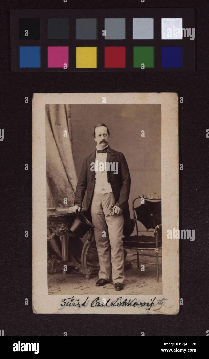 Prince Carl Lobkowitz. Ludwig Angerer (1827-1879), photographer Stock ...
