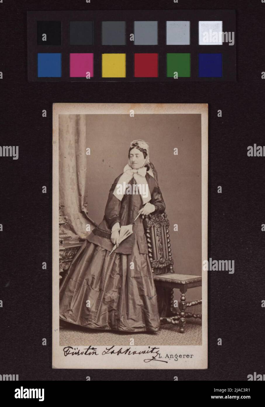 Princess Lobkowitz (). Ludwig Angerer (1827-1879), photographer Stock ...