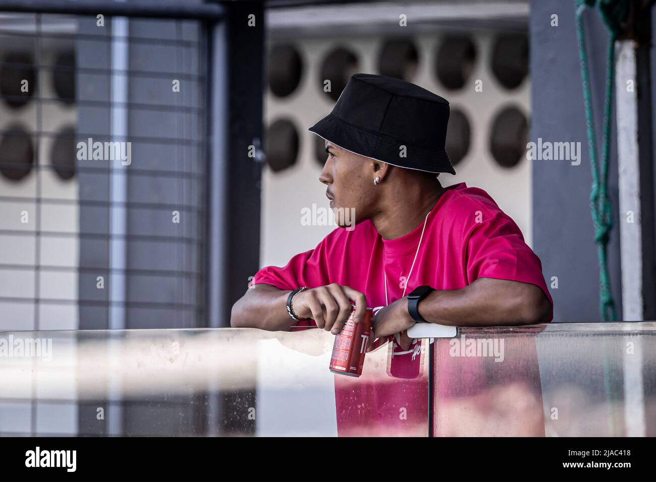 SP - Santos - 05/29/2022 - BRAZILIAN A 2022, SANTOS X PALMEIRAS - Angelo Santos player during a ...