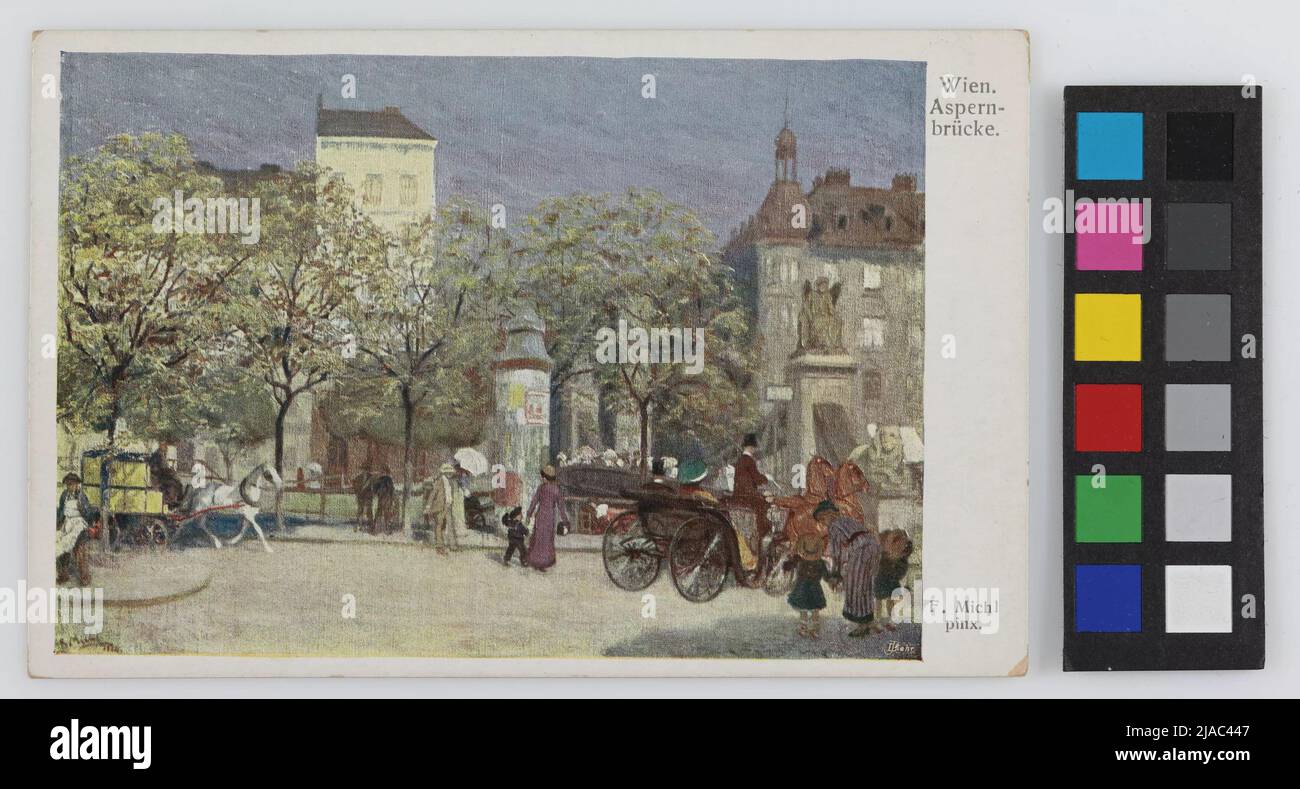 Vienna. Aspern Bridge .. After: Ferdinand Michl (1877-1951), Drawer ...