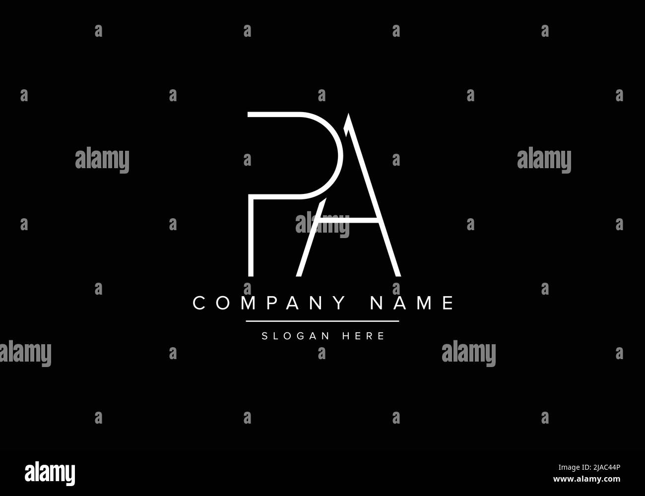 Creative minimal line art icon logo, PA monogram logo Stock Vector ...