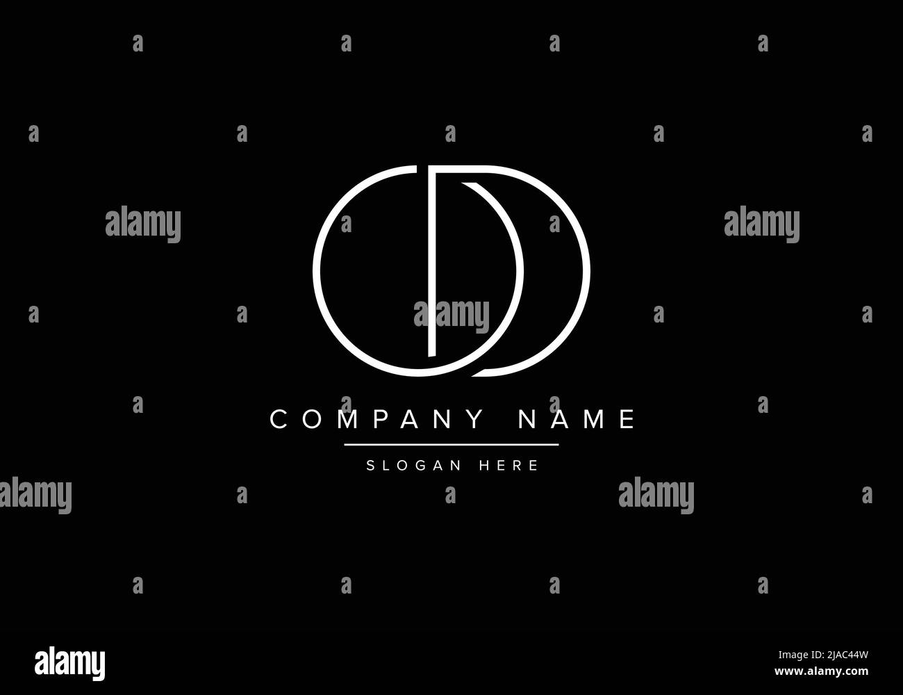 Creative minimal line art icon logo, OD monogram logo Stock Vector ...