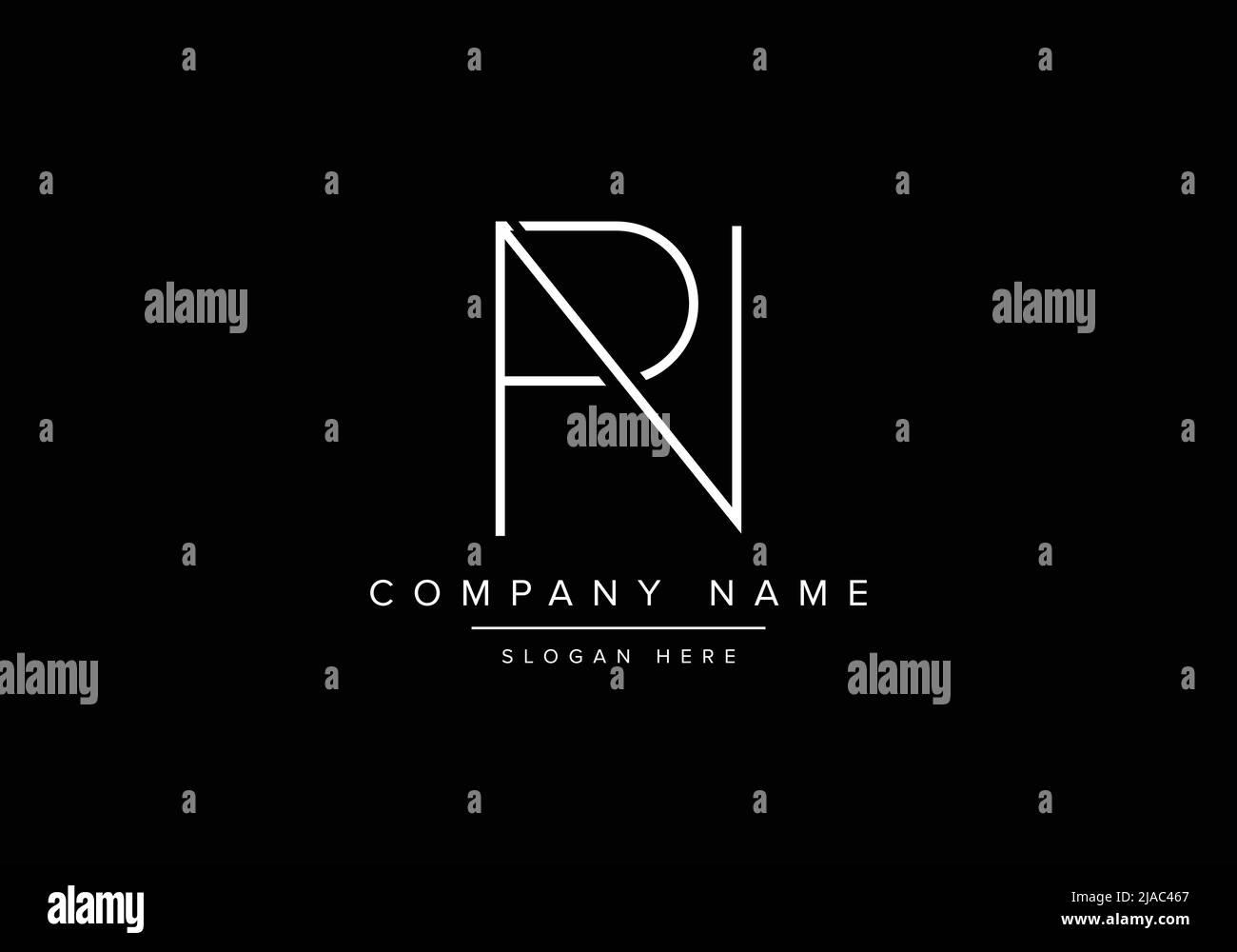 Creative minimal line art icon logo, PN monogram logo Stock Vector ...