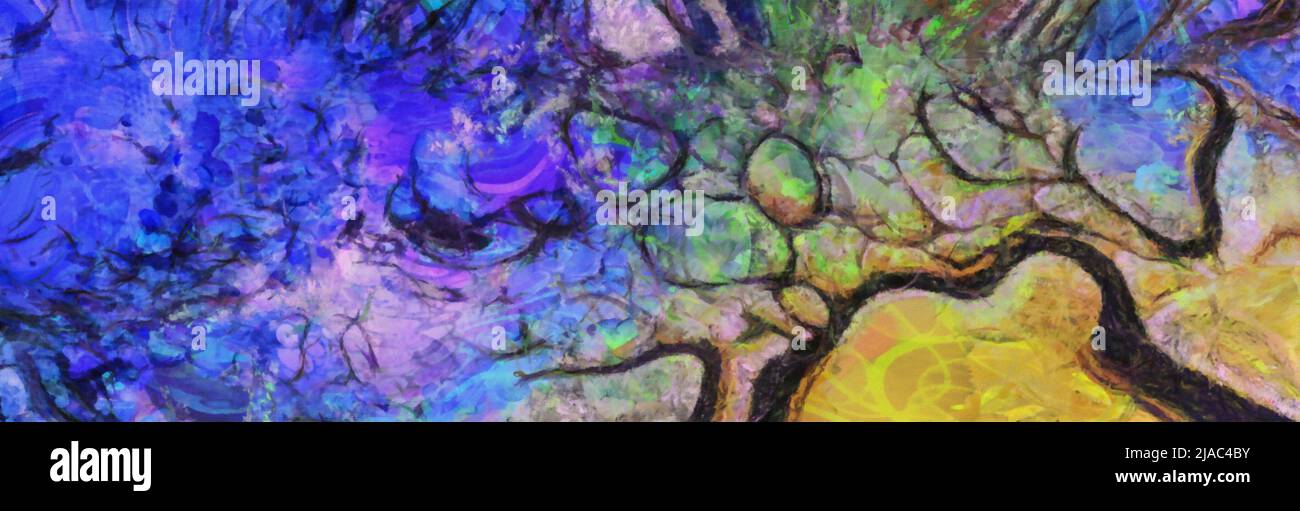 Colorful Abstract Painting. Antique style. 3D rendering Stock Photo - Alamy