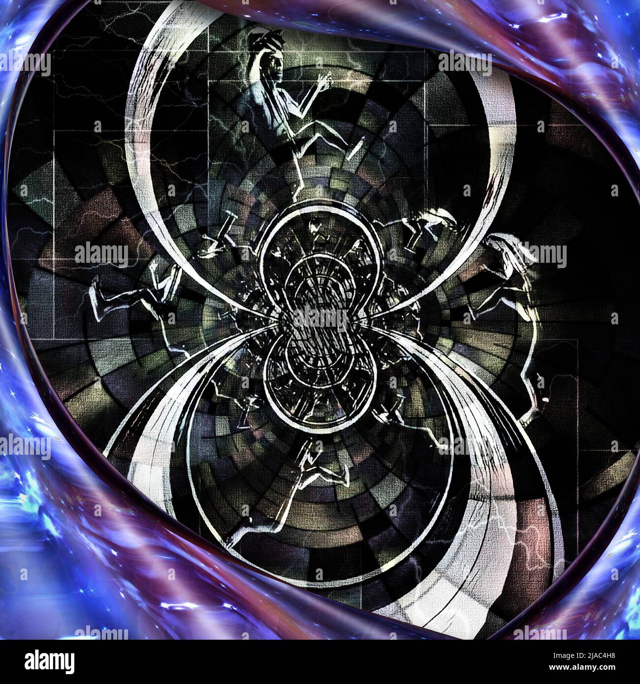 Jump into imagination. 3D rendering Stock Photo - Alamy