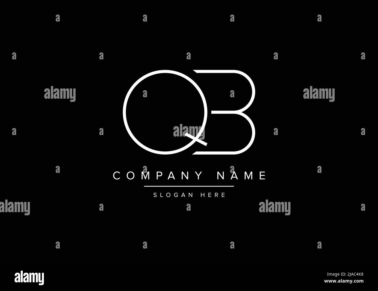 Creative minimal line art icon logo, QB monogram logo Stock Vector ...