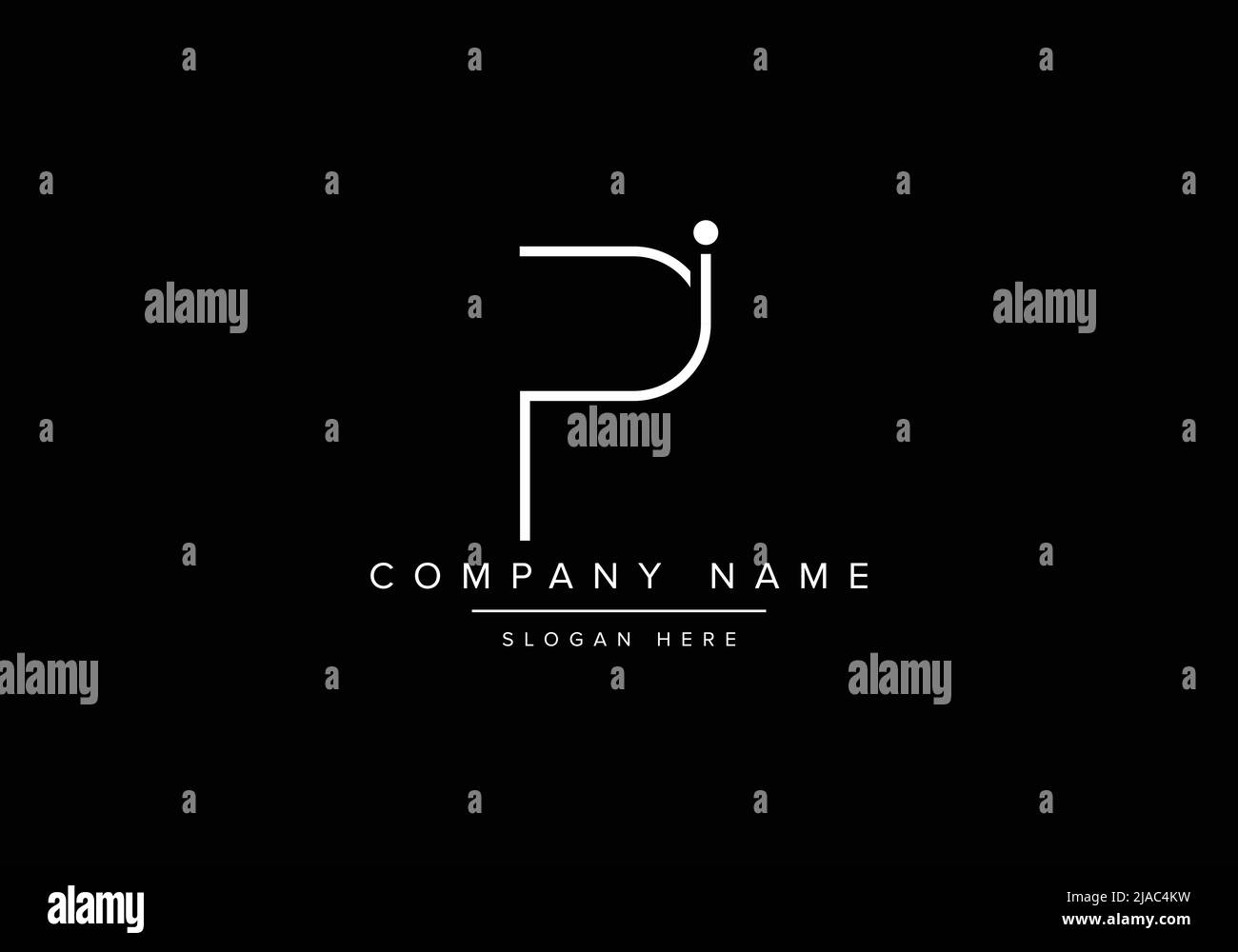 Creative minimal line art icon logo, PI monogram logo Stock Vector Image & Art - Alamy