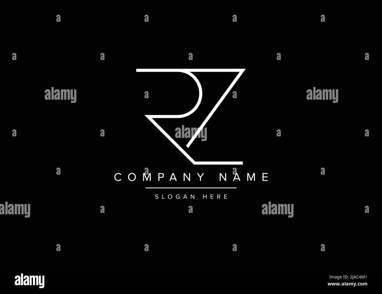 Creative minimal line art icon logo, RZ monogram logo Stock Vector ...