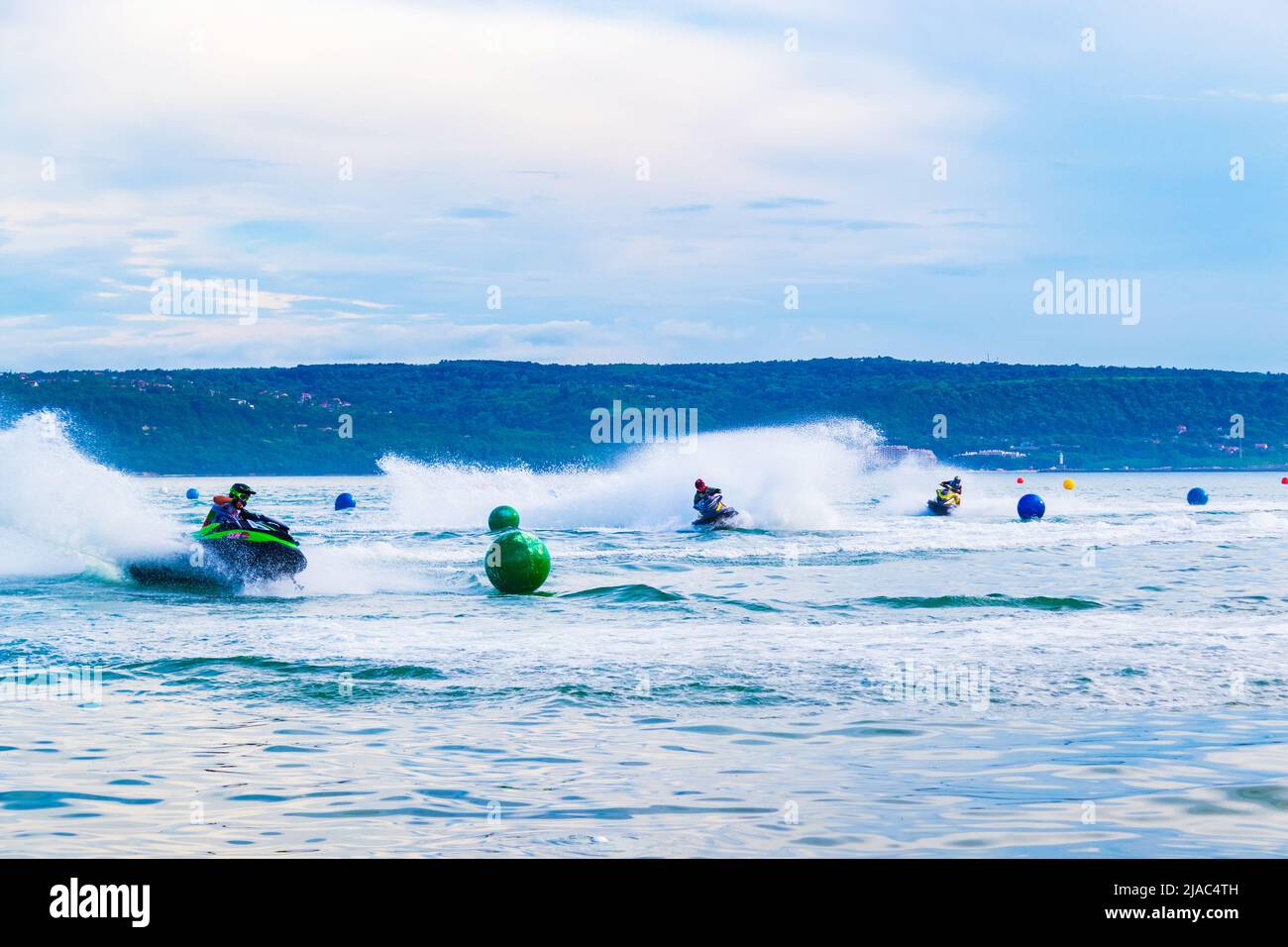 View of Balkan jet ski cup racing Varna beach,Bulgaria,June 2021 Stock ...