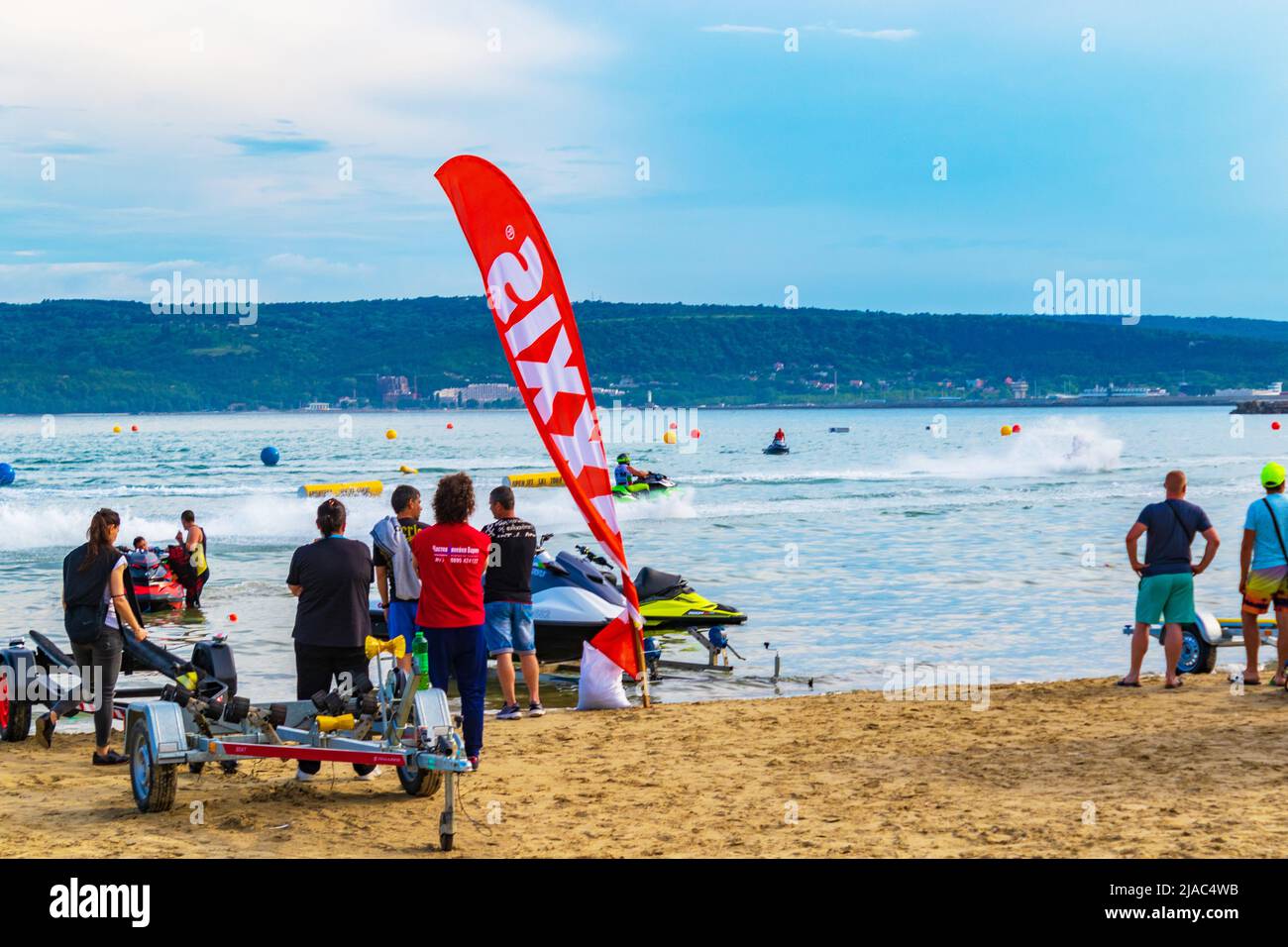 View of Balkan jet ski cup racing Varna beach,Bulgaria,June 2021 Stock ...