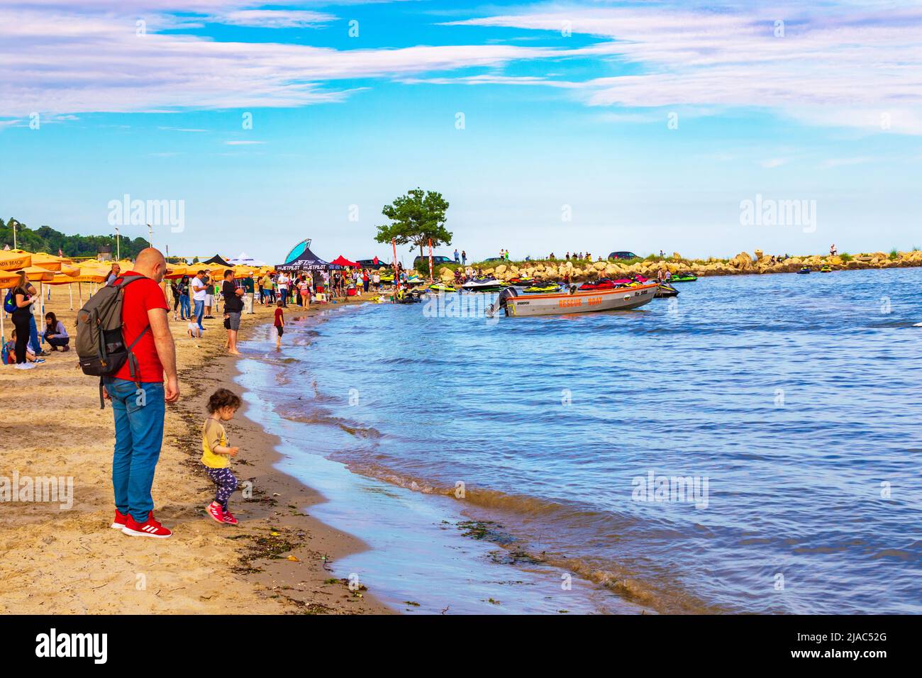 View of Balkan jet ski cup racing Varna beach,Bulgaria,June 2021 Stock ...