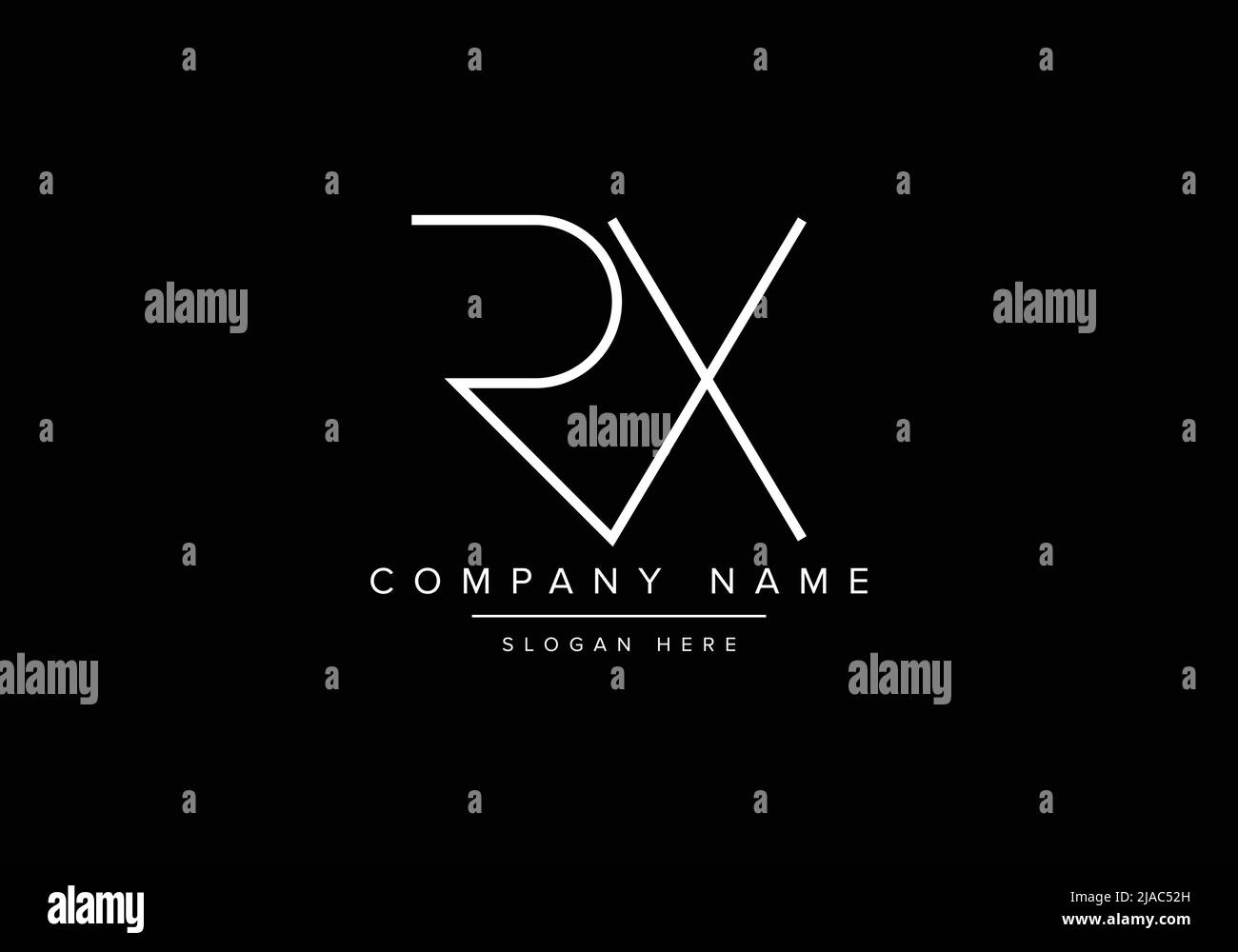 Creative minimal line art icon logo, RX monogram logo Stock Vector ...