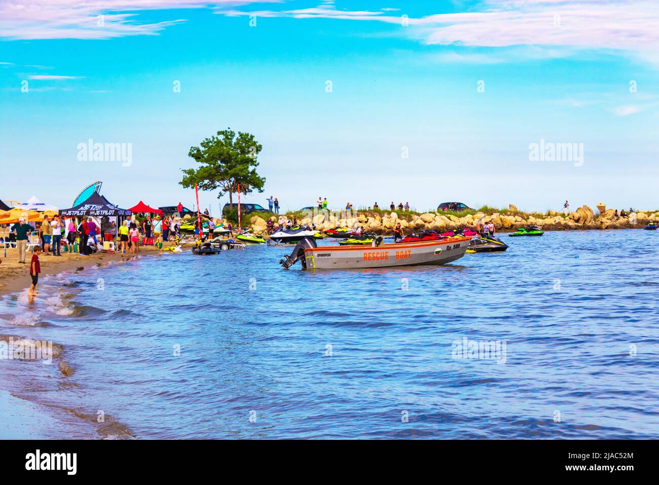 View of Balkan jet ski cup racing Varna beach,Bulgaria,June 2021 Stock ...