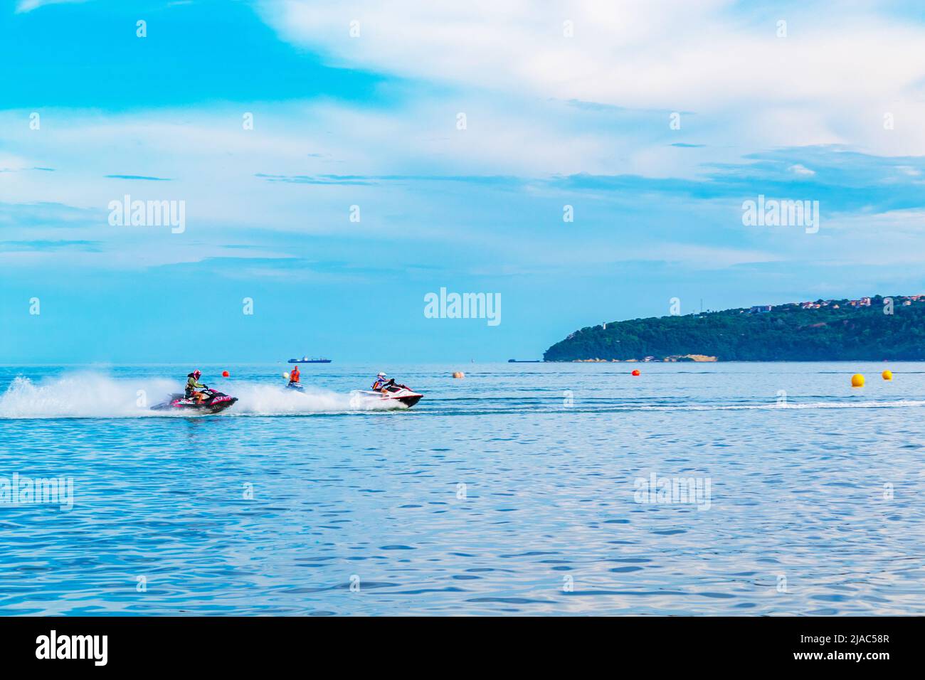 View of Balkan jet ski cup racing Varna beach,Bulgaria,June 2021 Stock ...